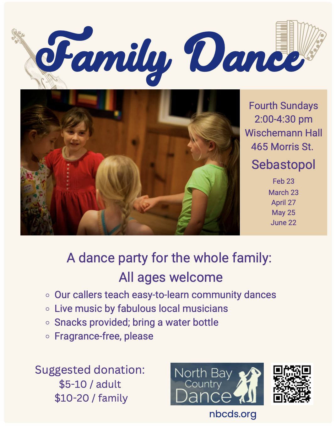 Family Dances | North Bay Country Dance Society